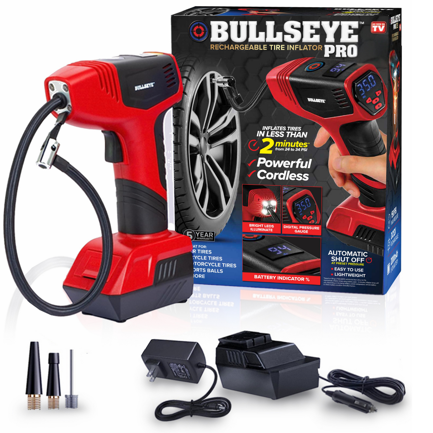 Bullseye Pro Portable Tire Inflator For Car, Bike, and More | Shop Now ...